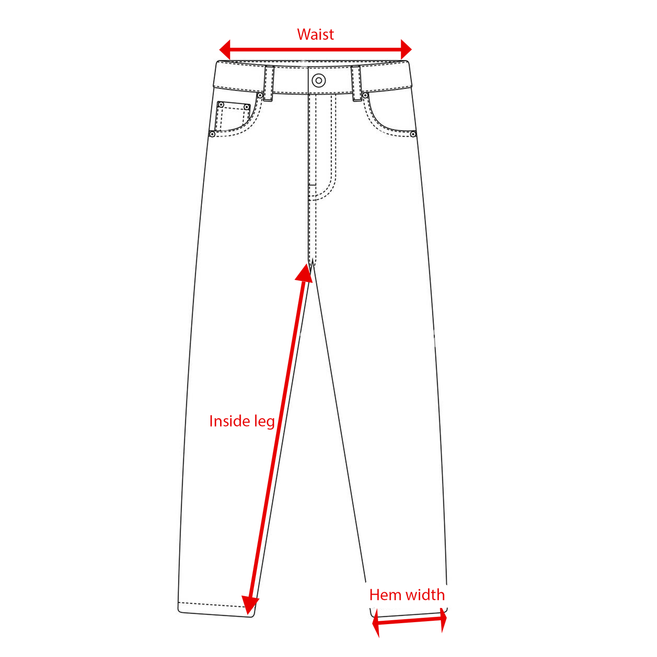 Trousers measurements – Label Source